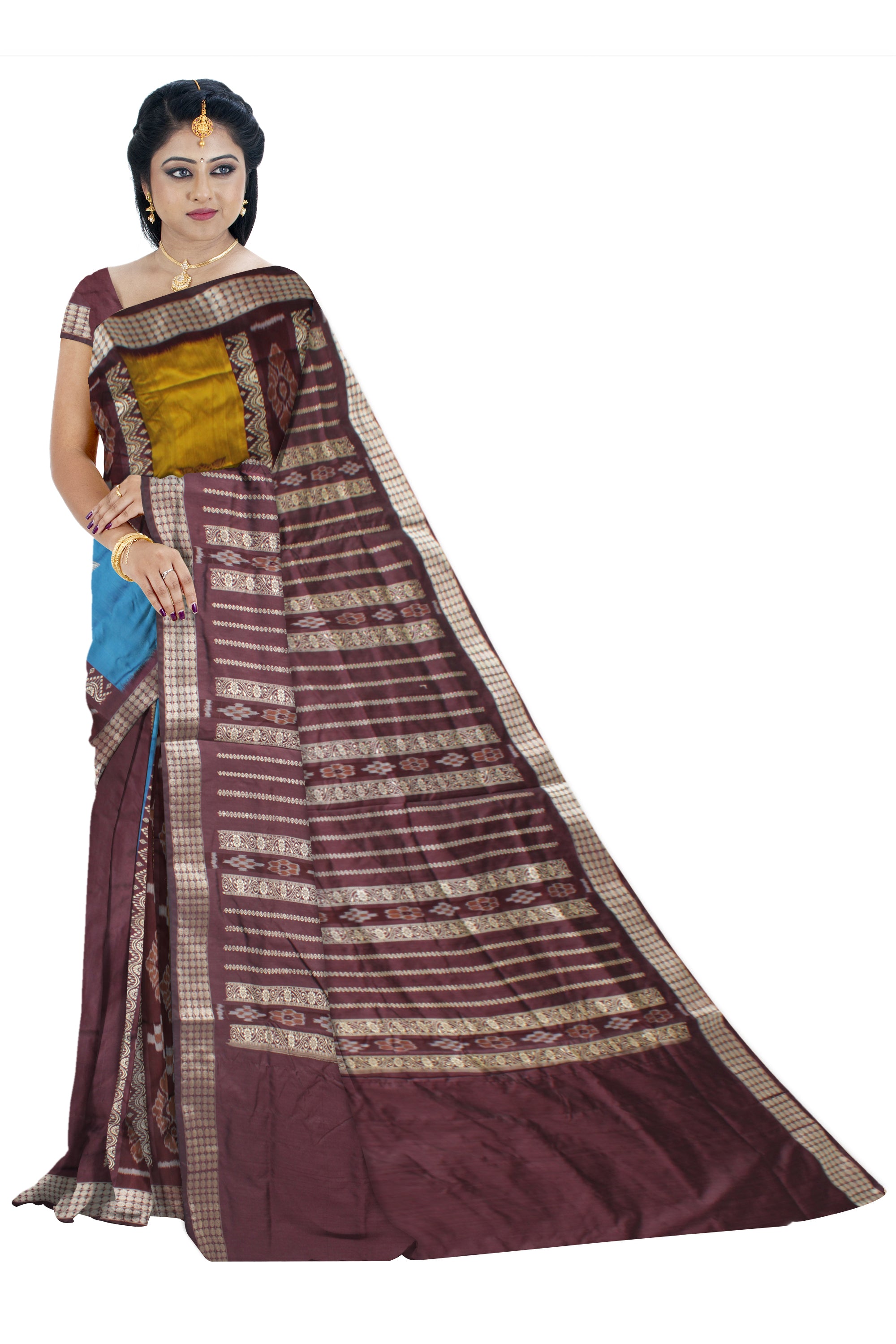 3D Color Patli Pata Saree is Design By Bomkei With Pasapali Pattern.